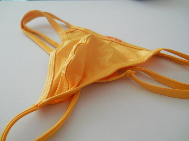 Fashion Care 2u Um259 5 Yellow Metallic Mens Underwear Double G String