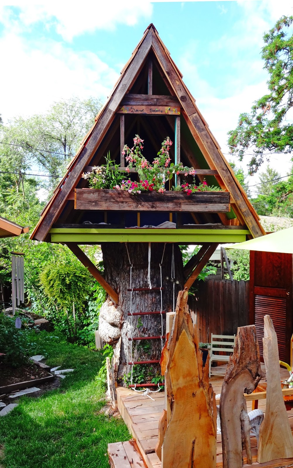 Carved Gnome Tree Houses