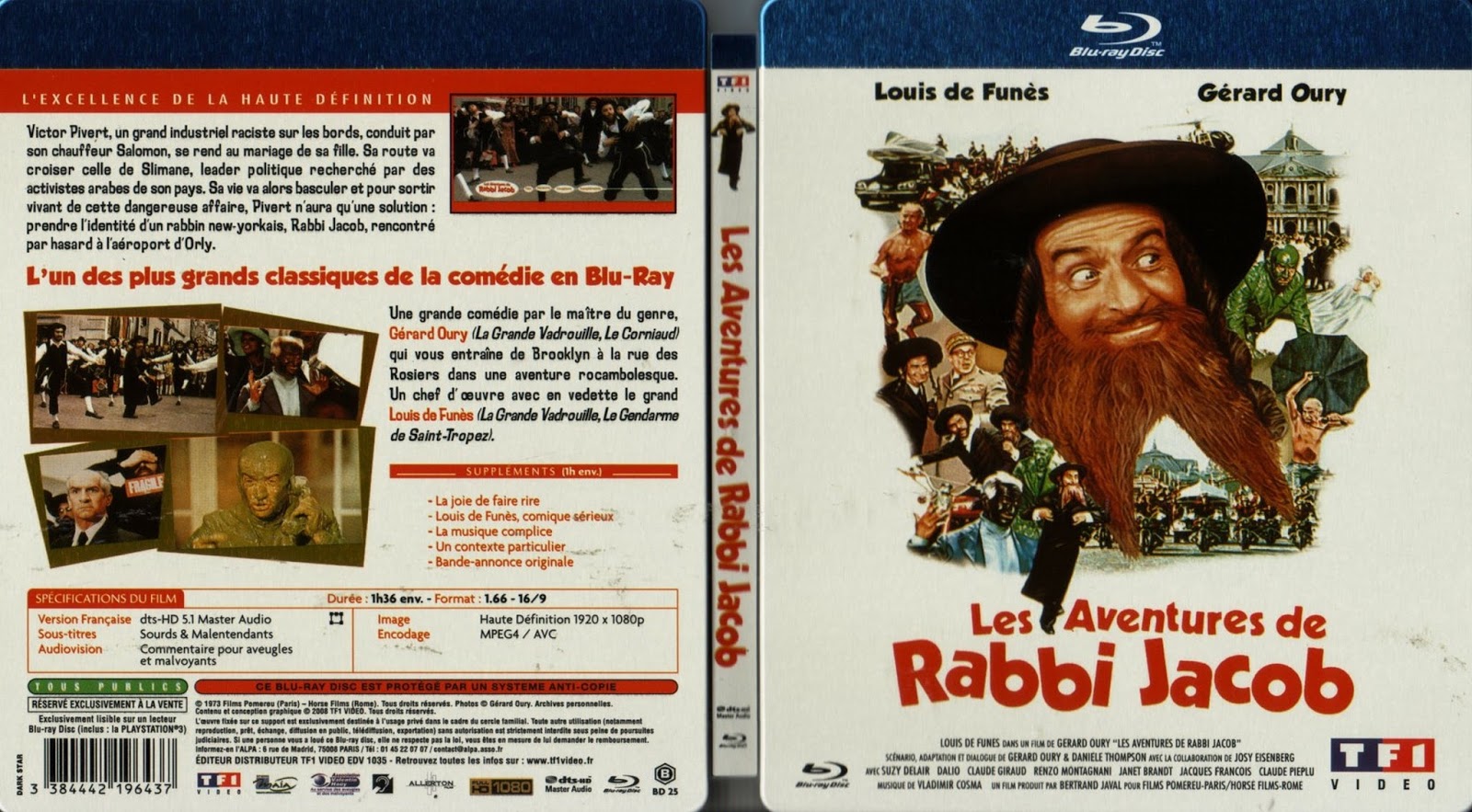 BLU-RAY JAQUETTES BLU-RAY: Les aventures de Rabbi Jacob