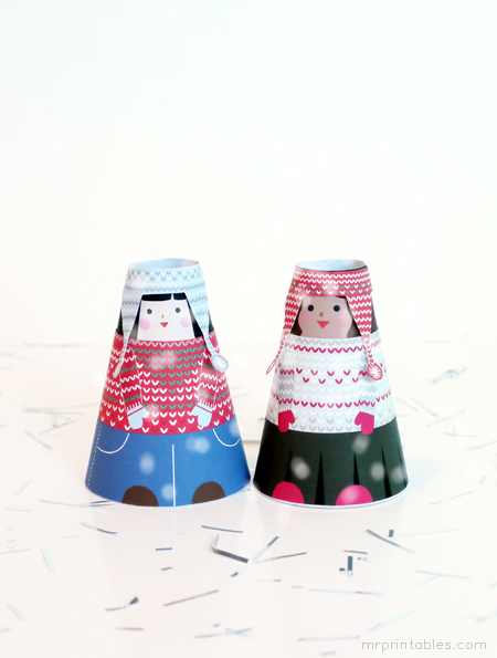 Winter Girls Cone Dolls - The Sweet Tidings