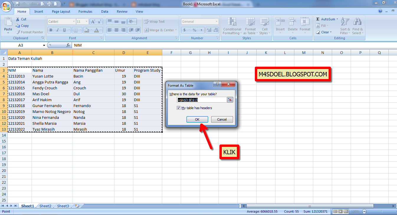 cara membuat database di excel - wood scribd indo
