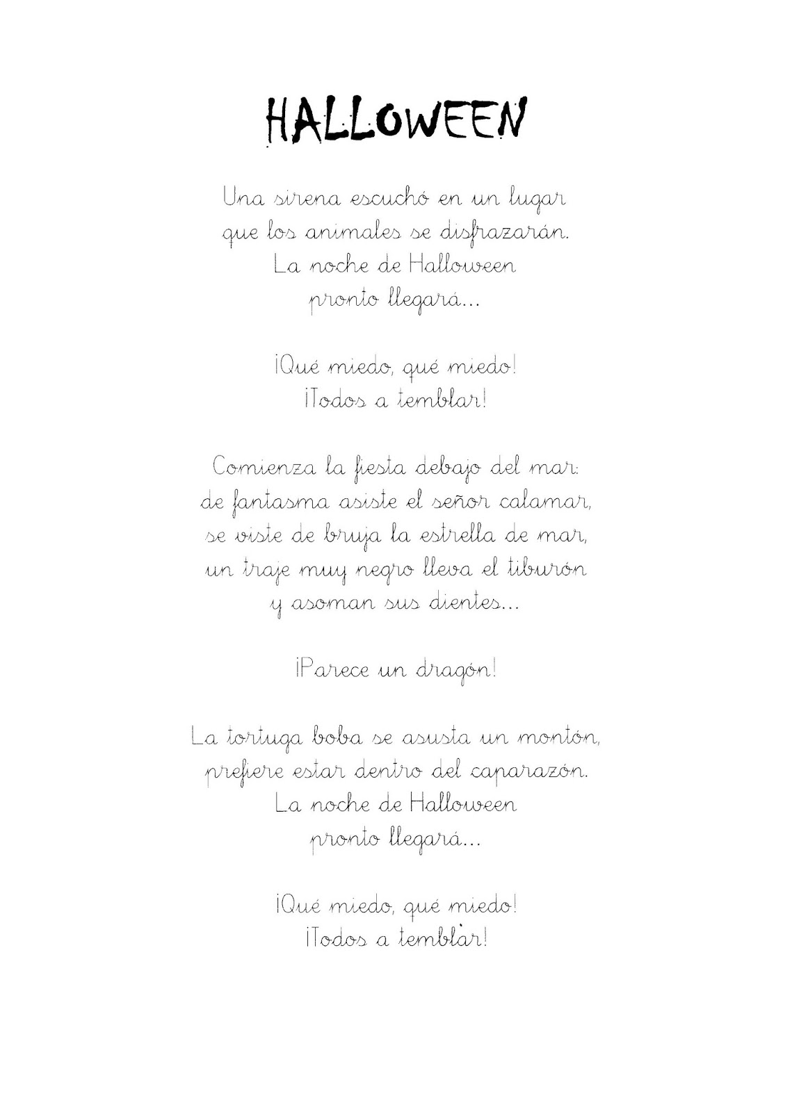 UNA CESTA CON POLLETES: POESÍA "Halloween"