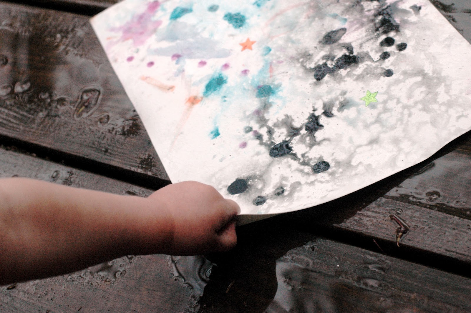 create (with kids): rain art - FreshlyPlanted