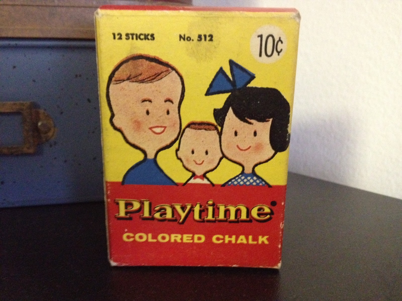 Retro Fun Land: Vintage Playtime Colored Chalk Box