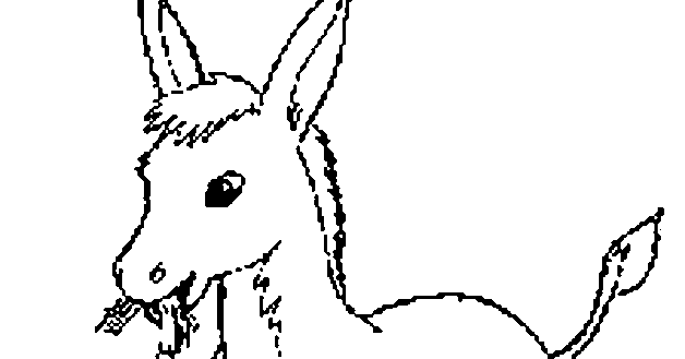 COLOREA TUS DIBUJOS: Asno para colorear