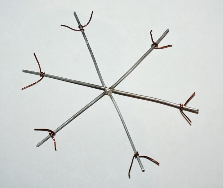 lightly enchanted: Wool Wrapped Wire Snowflakes