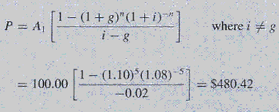 ENGENIEERING ECONOMIC ANALYSIS.: GEOMETRIC GRADIENT: Calculate the ...