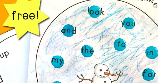 Snow Globe Sight Word Printable Activity | Totschooling - Toddler ...