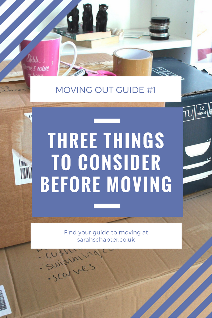 Three things to consider before moving | Moving Out Guide #1 | Sarah's ...