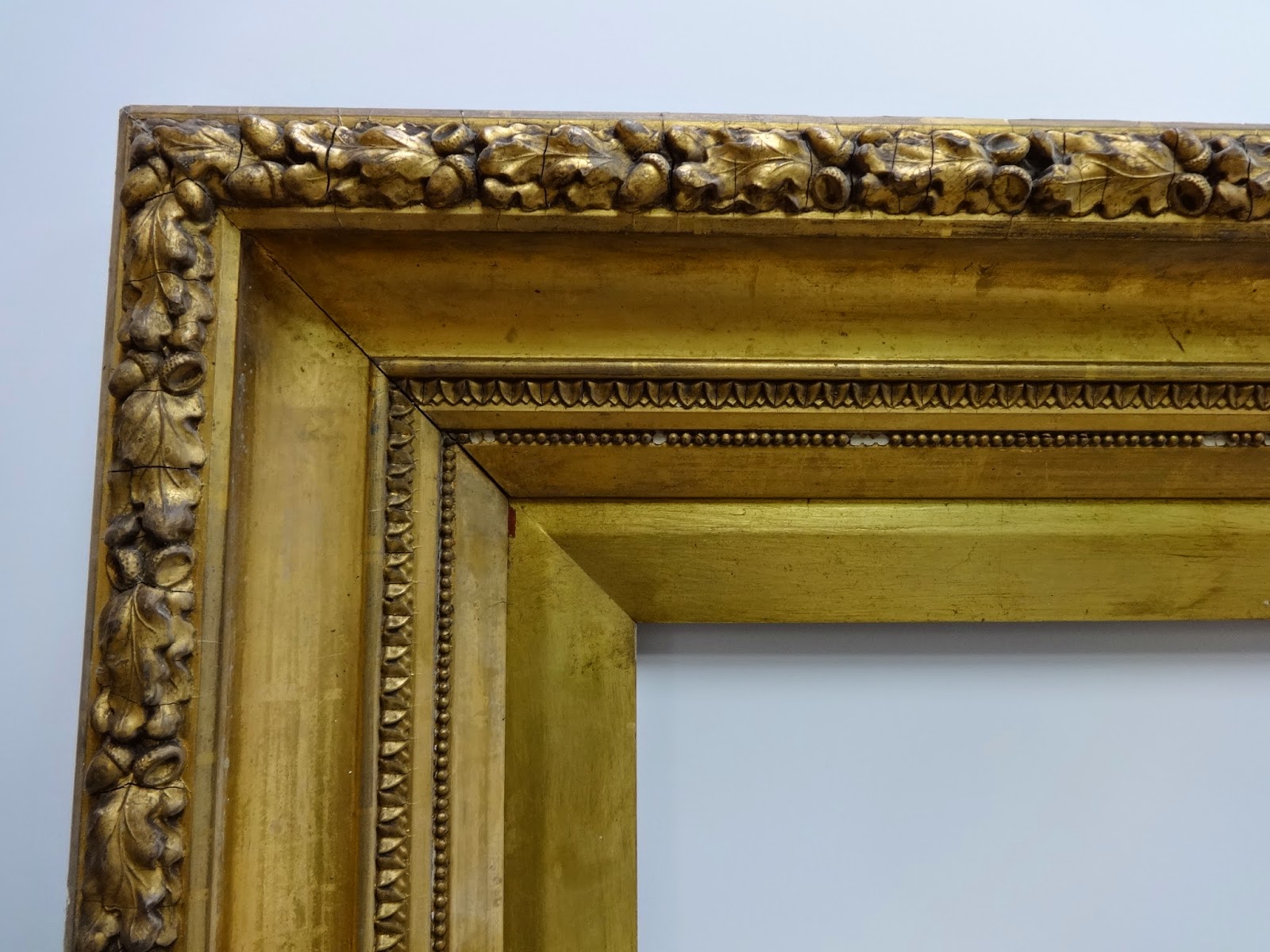 Antique Frame Sale: Victorian Landscape Frame with Oak Leaves and Acorns