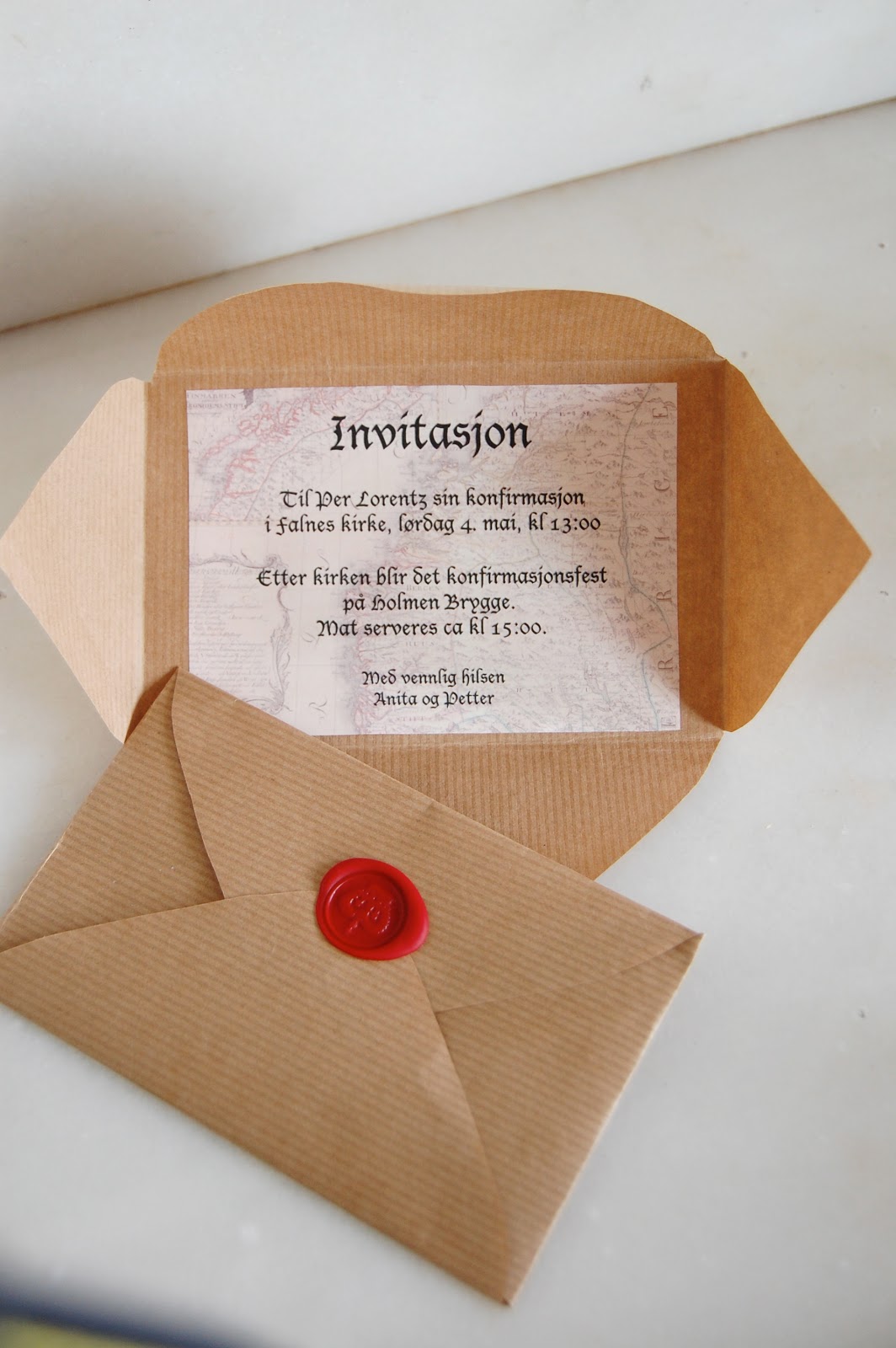 Nostalgi i nr. 9: Invitasjon til konfirmasjon