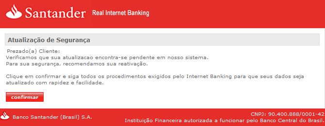 Remover e Prevenir os Vírus: Vírus Email - Santander Comunicado