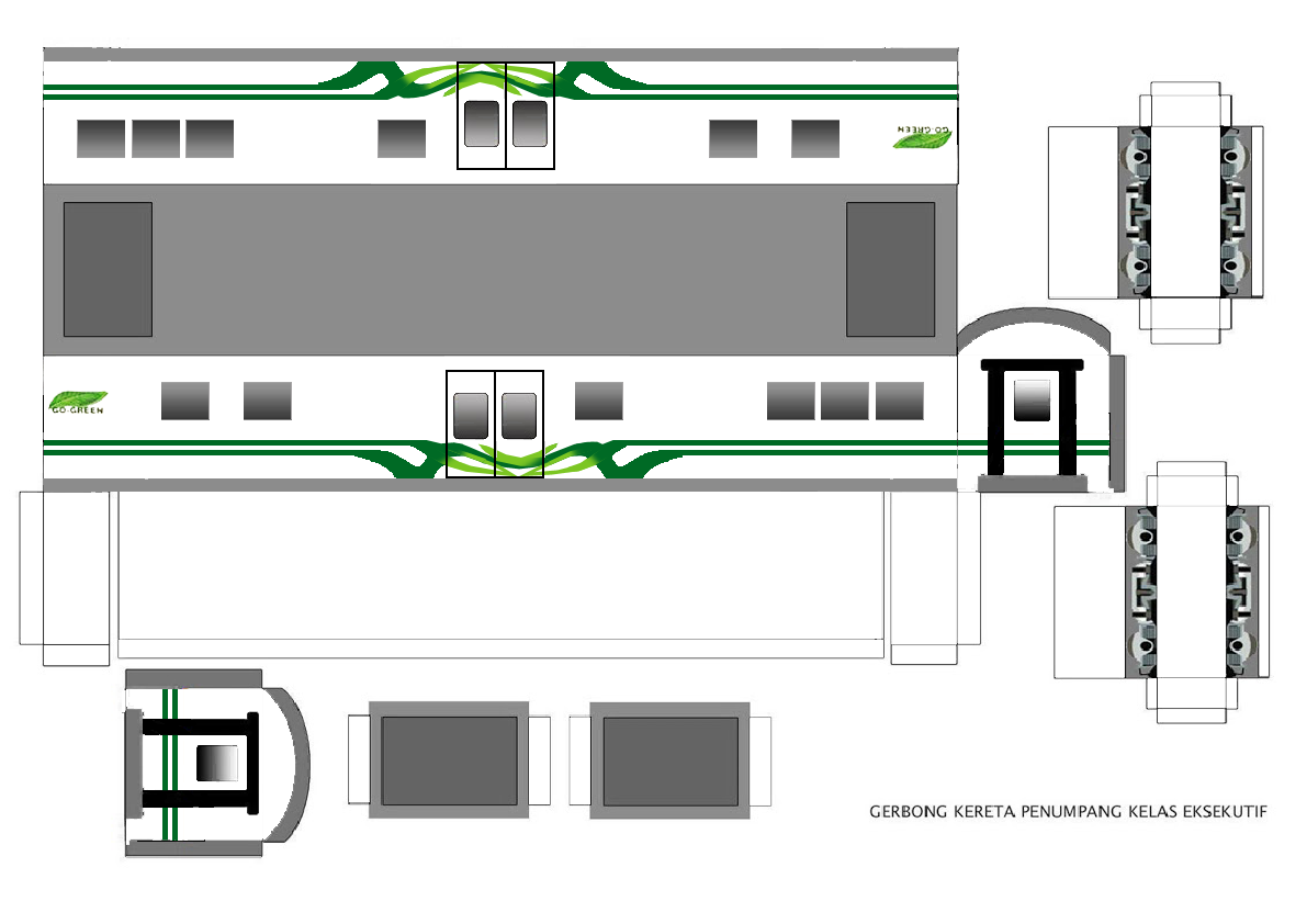 paper craft kereta api indonesia: Paper Craft kereta api indonesia