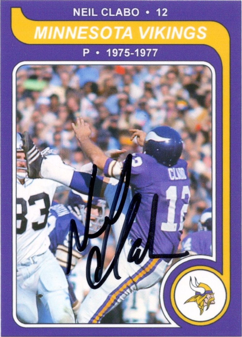 Minnesota Sports Autograph Project: NEIL CLABO
