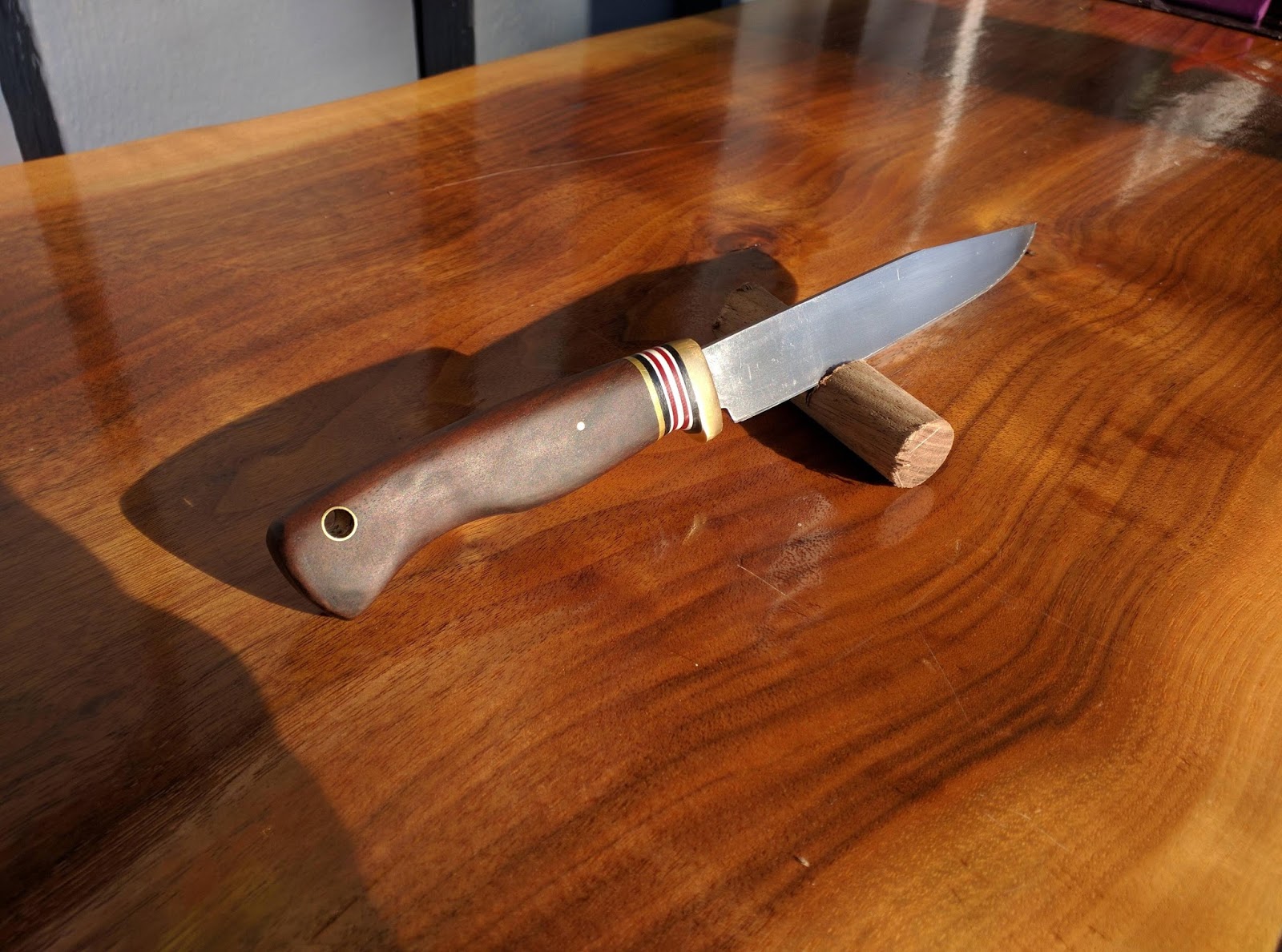 Campbell Knives: Scrap knife: my first hidden tang