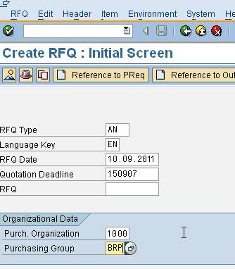 How to Create RFQ - Request for Quotation in SAP MM - T Code - ME41