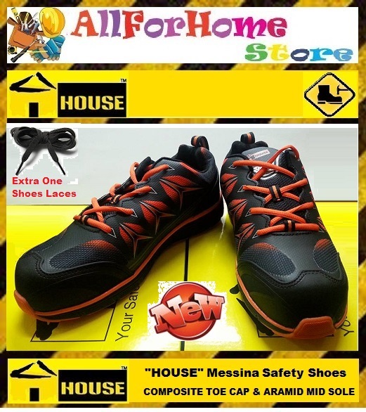 ALL FOR HOME STORE: "HOUSE" MESSINA Low Cut Safety Shoes