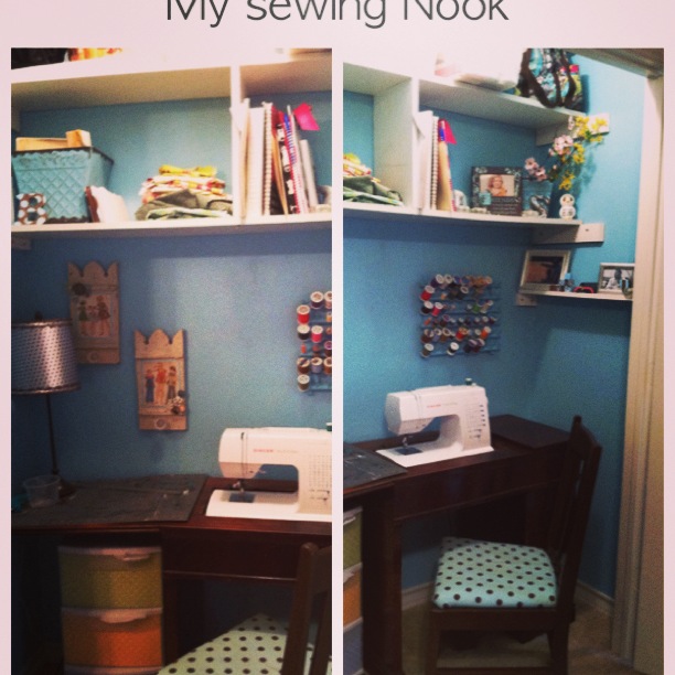 Bizzy B's: Guest Closet turned Sewing Nook!