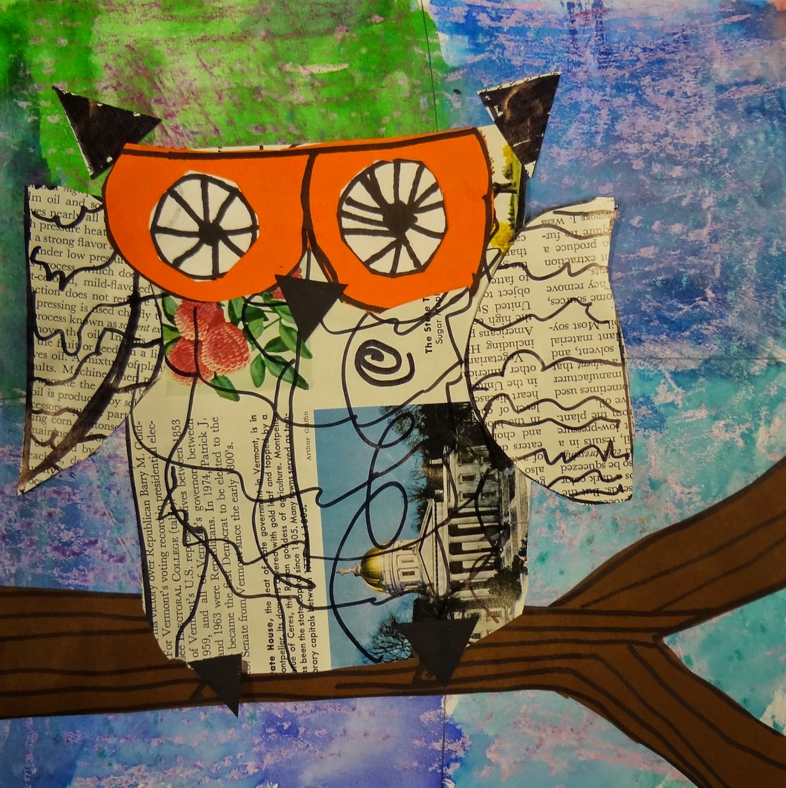 Art with Mrs. Kim : 2nd grade Letter Owls