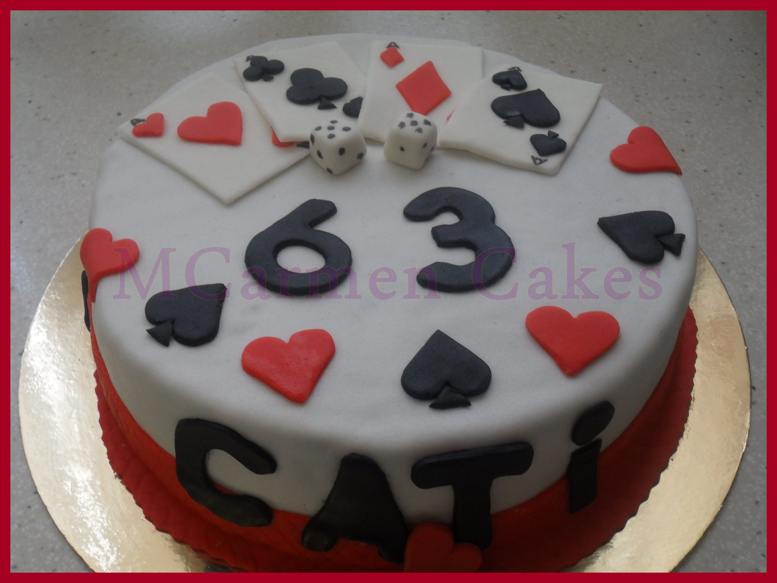 MCarmen Cakes: Tarta Cartas Poker para Cati.