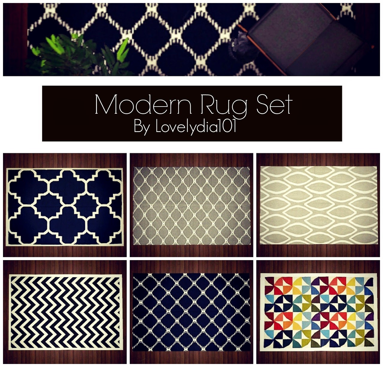 My Sims 3 Blog: Modern Rug Set by Lovelydia101