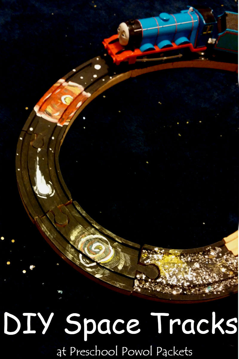 Space Theme Train Tracks & Old Tracks, New Tricks | Preschool Powol Packets