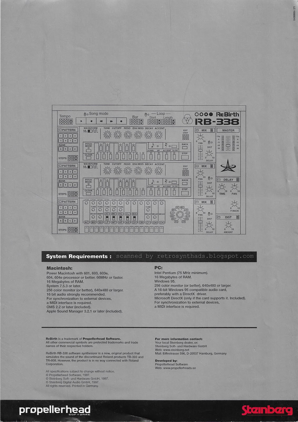 Retro Synth Ads: Propellerhead ReBirth (RB-338) Techno Micro Composer ...