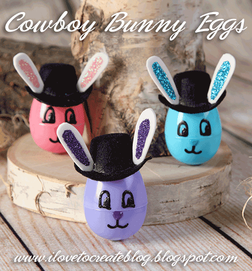 iLoveToCreate Blog: Cowboy Bunny Easter Eggs