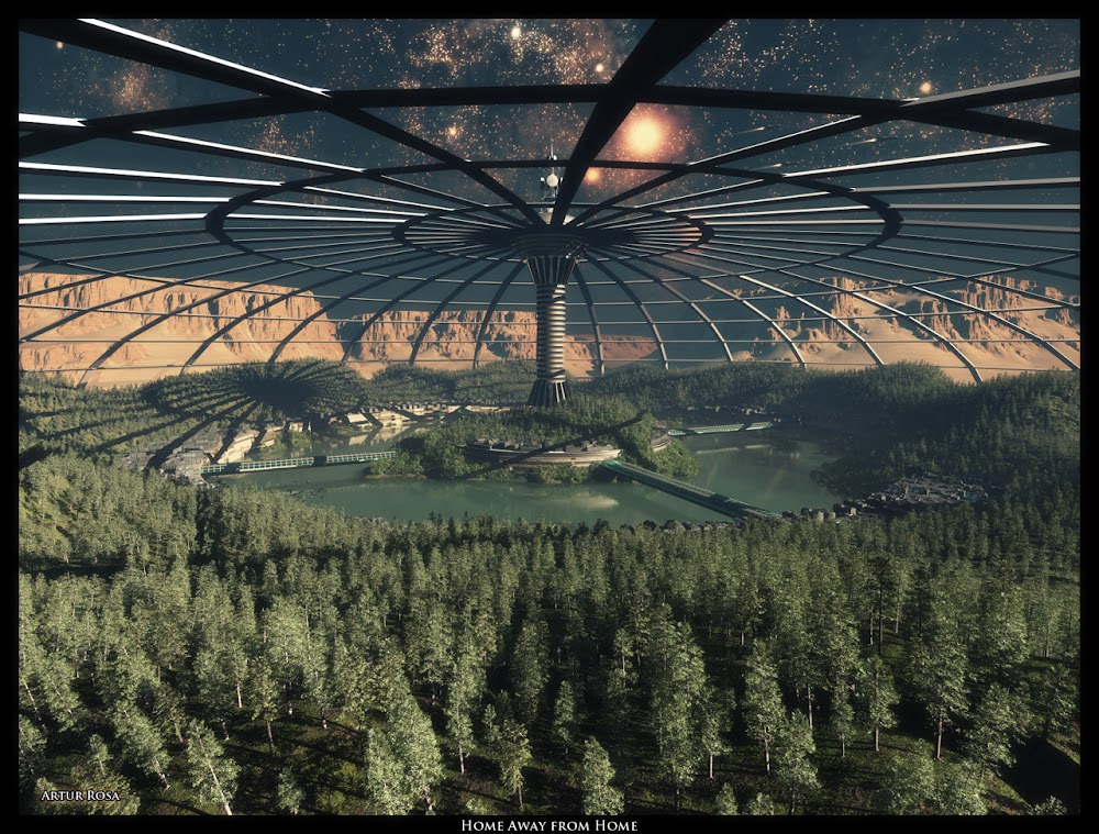Forest under a dome by Artur Rosa | human Mars