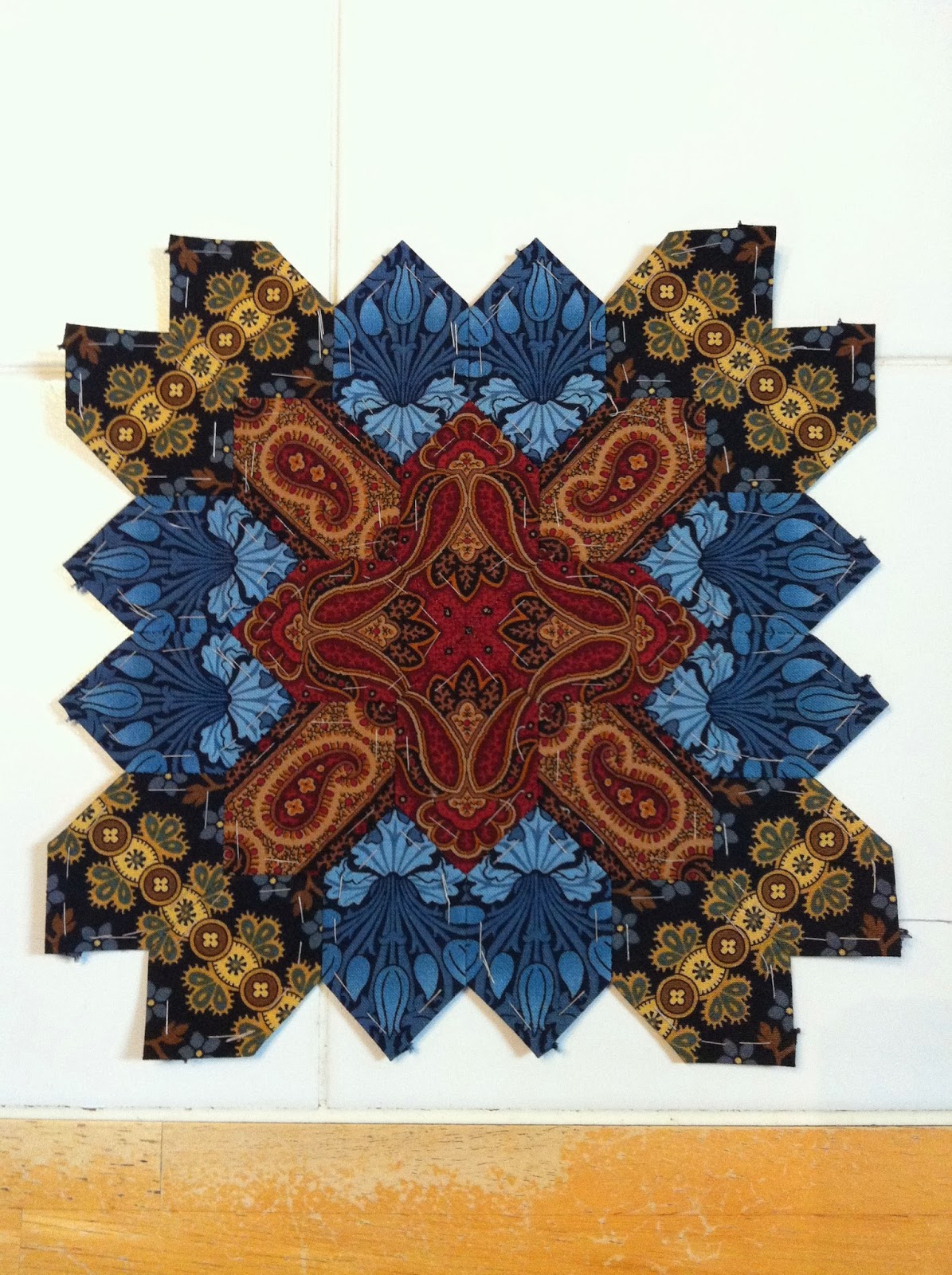 Ramblings of a quilter: A Couple of POTC Blocks and an Oblong Hexagon!