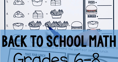 Kelly McCown: Back to School Middle School Math Activities