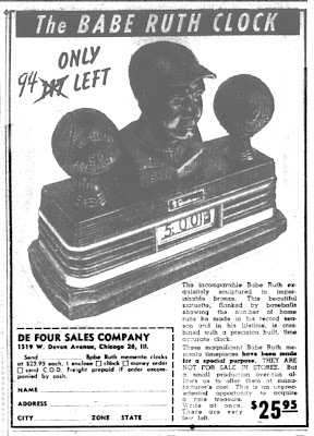 Bob Lemke's Blog: 1949 Ruth clock was "$247" item in its day