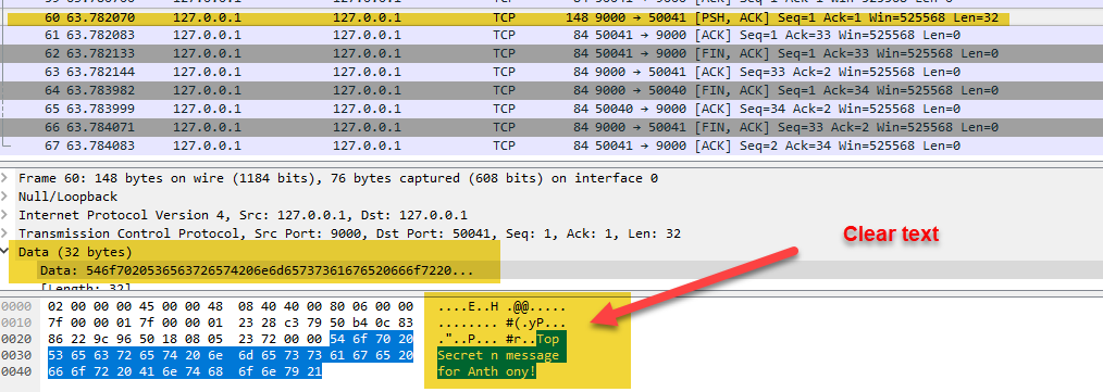 Python Coding- Encrypted Client/Server TCP Communication