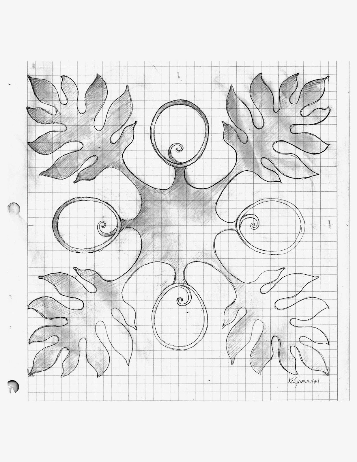 SCOTT NORWOOD FITZEL: copper leaves and ulu patterns