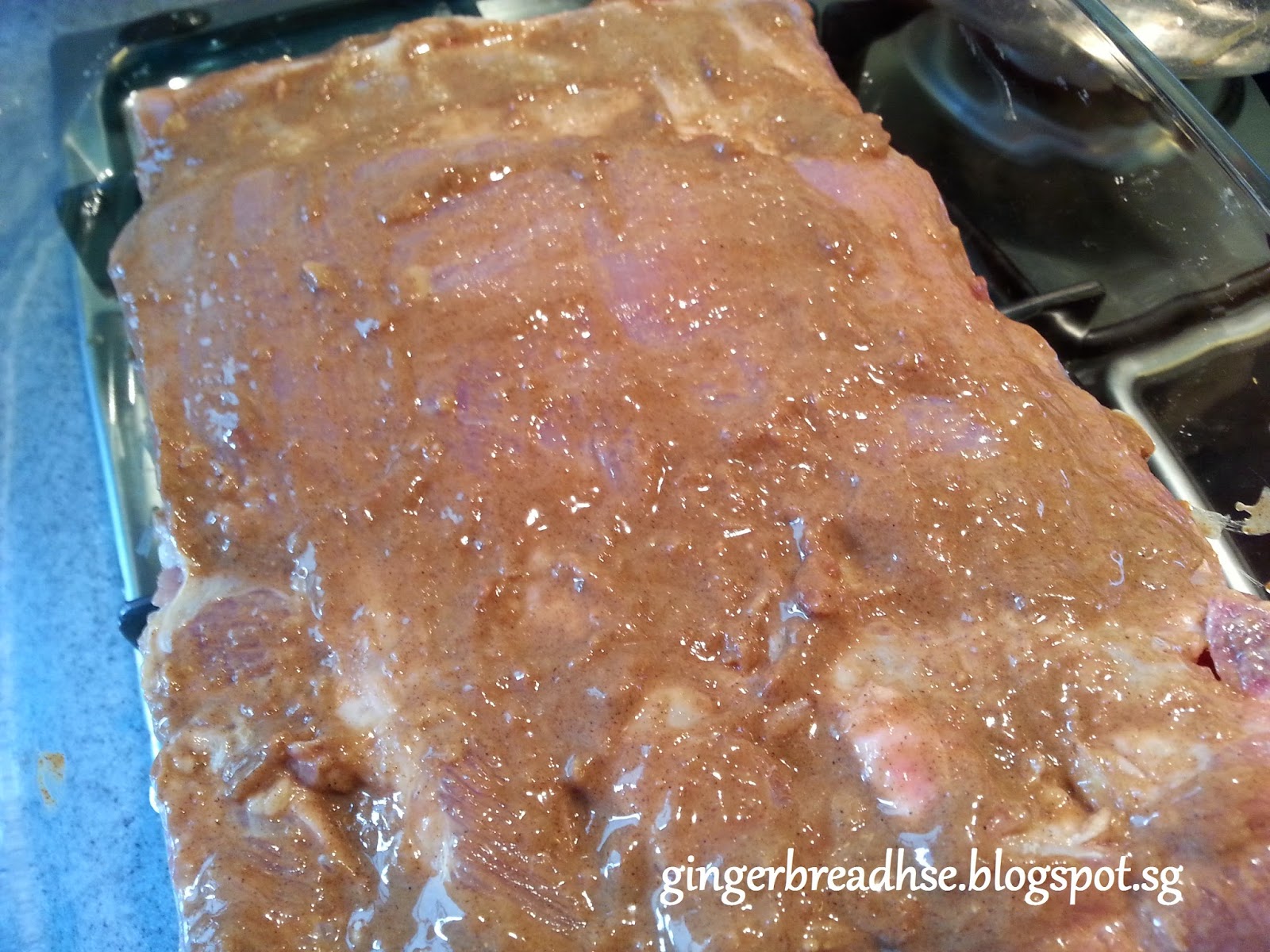 Gingerbread House: Chinese Roast Pork (Sio Bak) using (mainly) airfryer