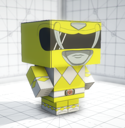 Paper Craft 3D Album: Papercraft 360 preview - Yellow Rager (Power Ranger)