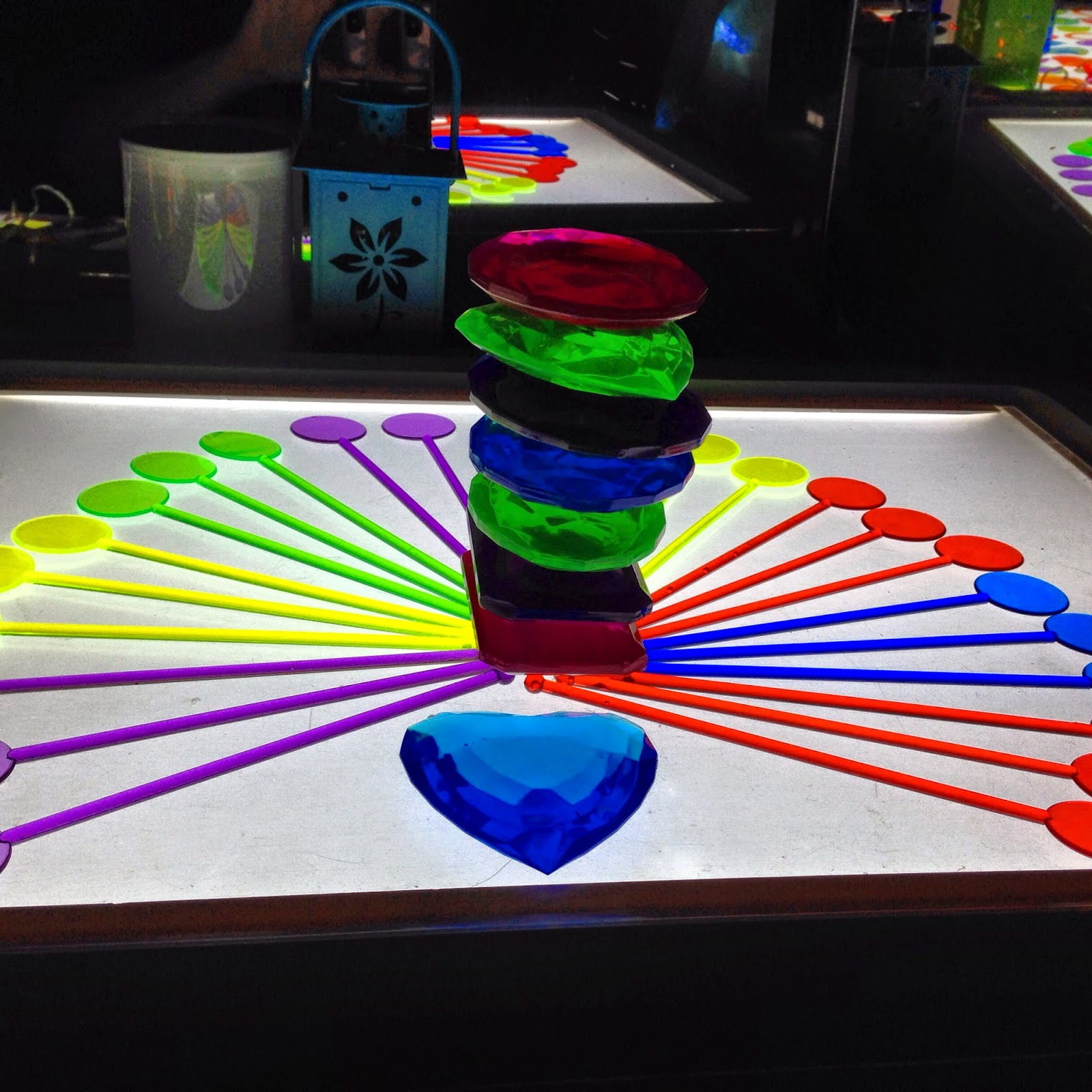 More Light Table Play | Homeschool and Light Tables