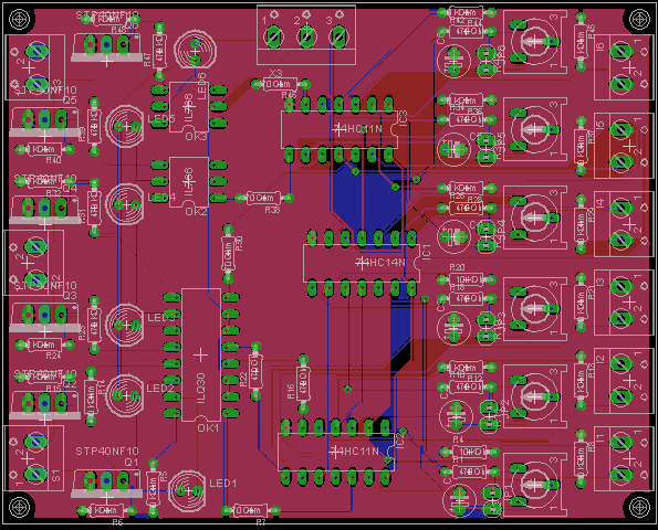 Solenoid Driver Board Layout Preview