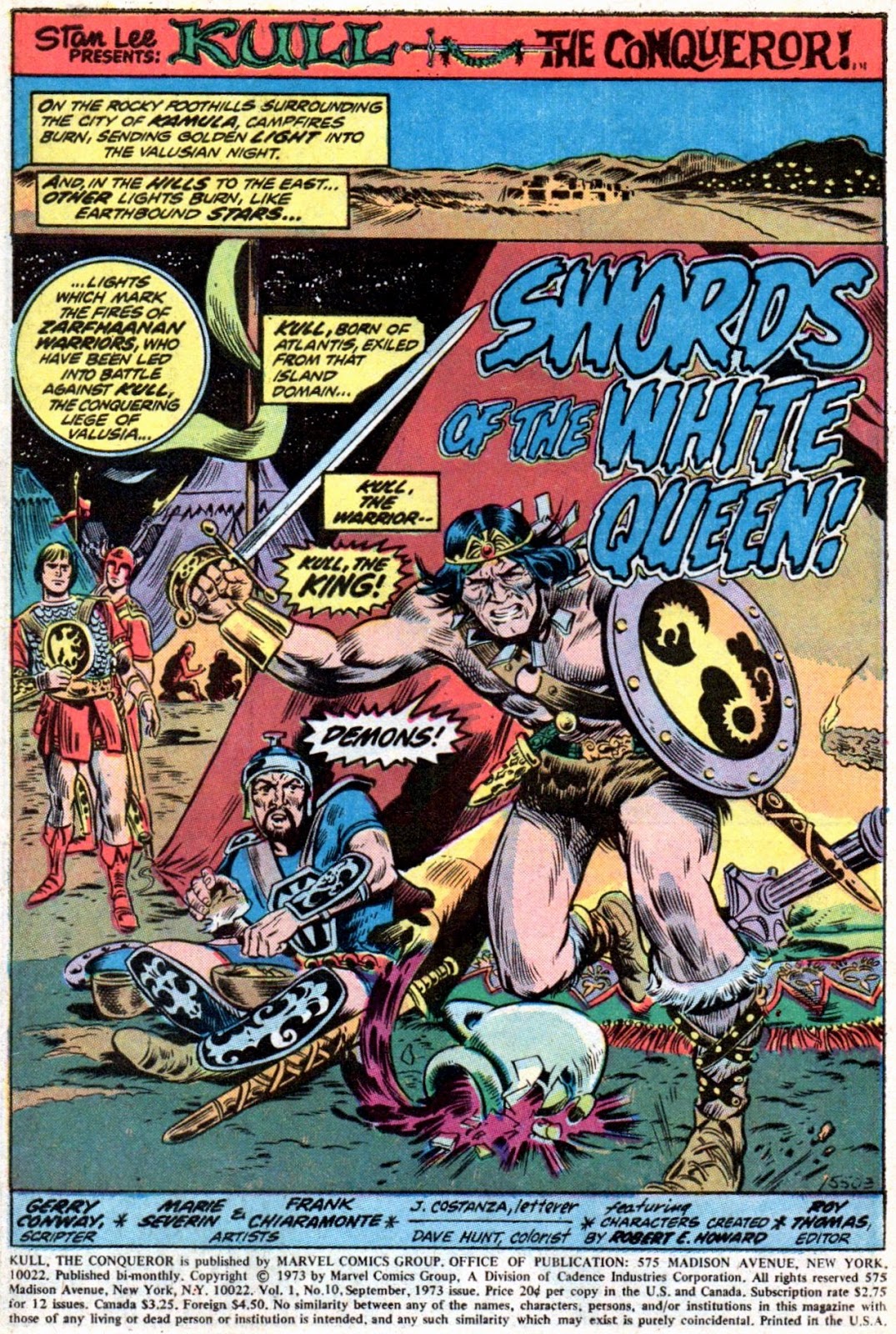 CRIVENS! COMICS & STUFF!: KULL THE CONQUEROR SPLASH PAGE GALLERY...