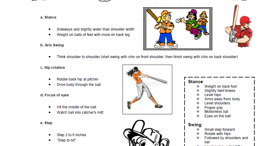 Mr. Suarez's Physical Education Blog: Softball / Baseball Hitting Skill ...