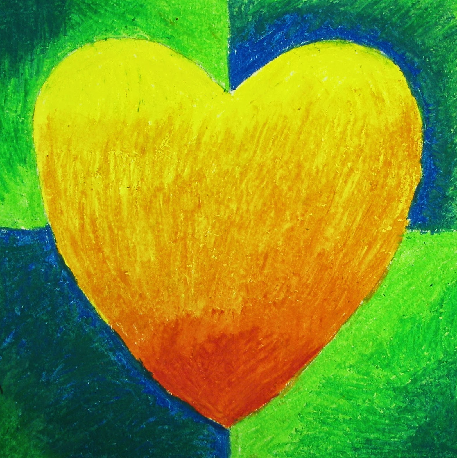 The Rolling Artroom: Oil Pastel Hearts (1st-3rd Grade)