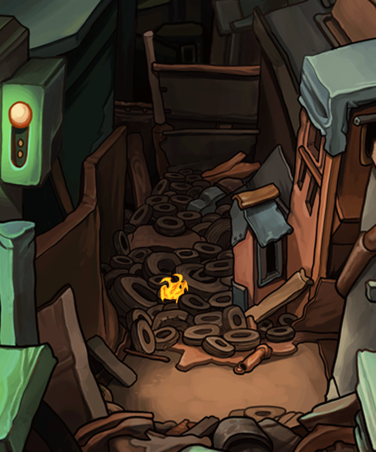 JOJOBAR´S ITEMS: Deponia Animation 7: Der brennende Reifen