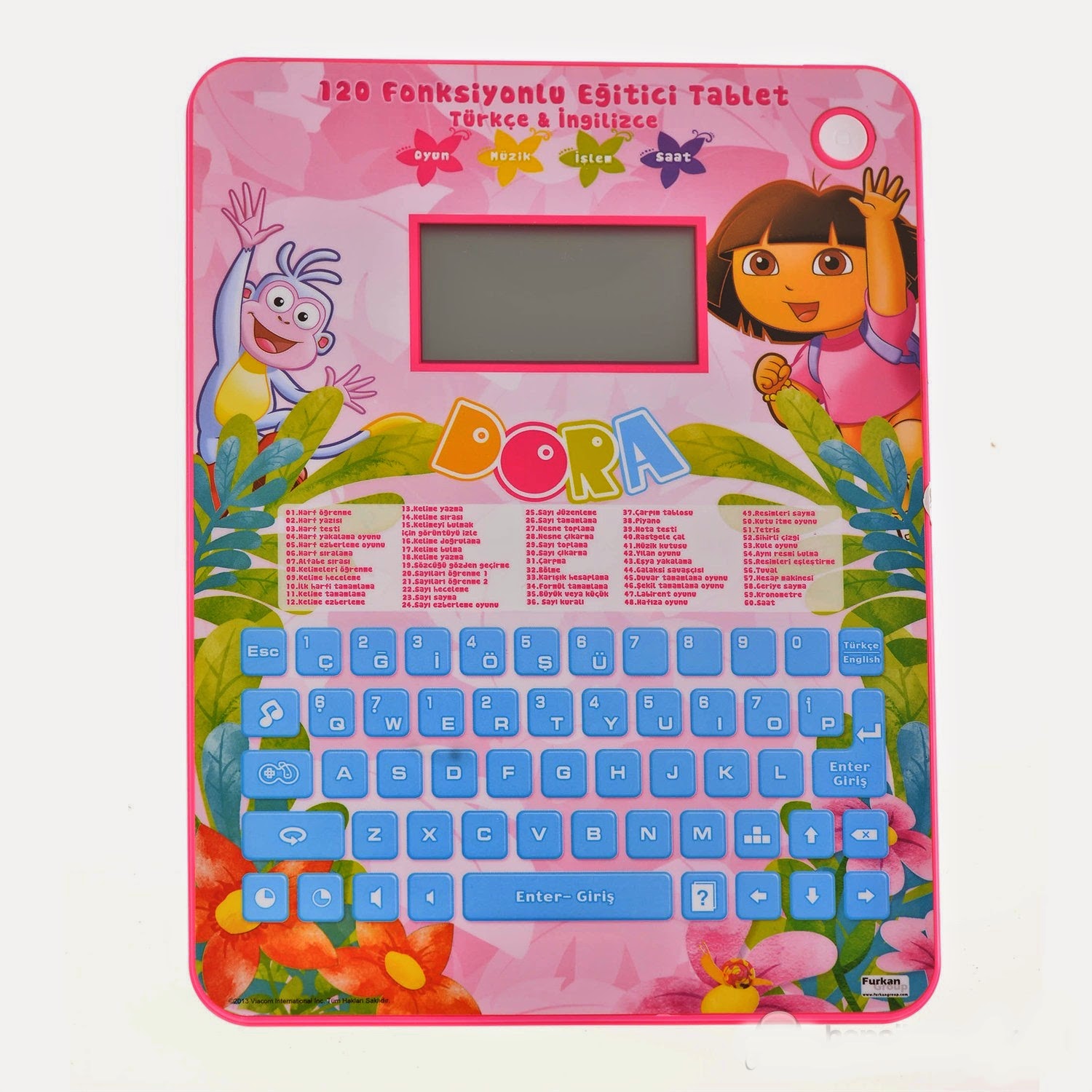 Yumurcak Dünyam: Kaşif Dora Ekranlı Eğitici Oyuncak Tablet Türkçe İngilizce