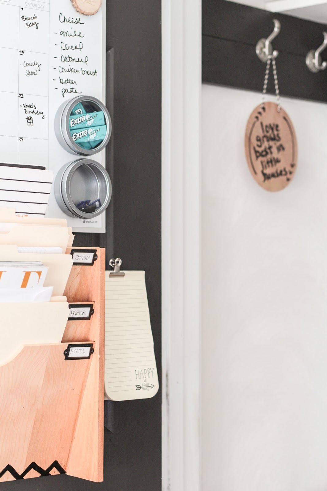 Organization: Entryway, Coat Closet and Mini Command Center - Made by Carli