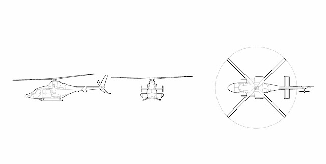 ARCHITECTURAL BLOCKS - custom cad blocks for autocad: Bell 430 helicopter