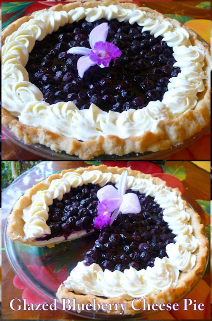 GLAZED BLUEBERRY CHEESE PIE