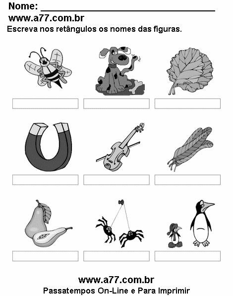 Atelie Doce Magia em Ensinar: ESCREVA O NOME NAS FIGURAS - 1 SERIE