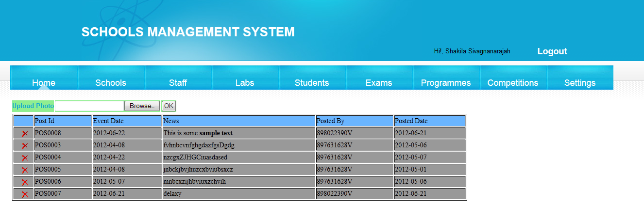 School Management System (SMS)
