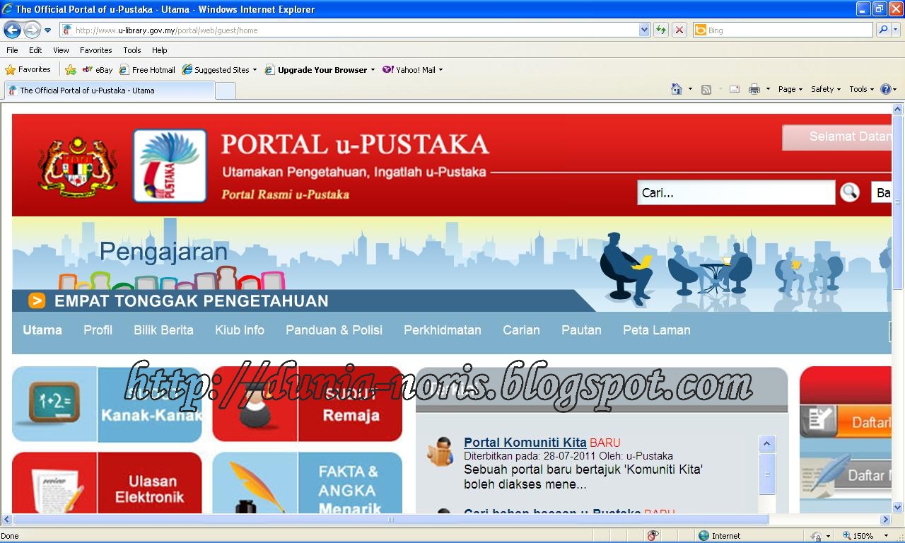 Sekuntum Bunga Di Taman Syurga: U-PUSTAKA