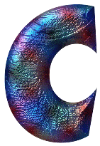 Alfabeto metalizado en colores sobre fondo azul. - Oh my Alfabetos!